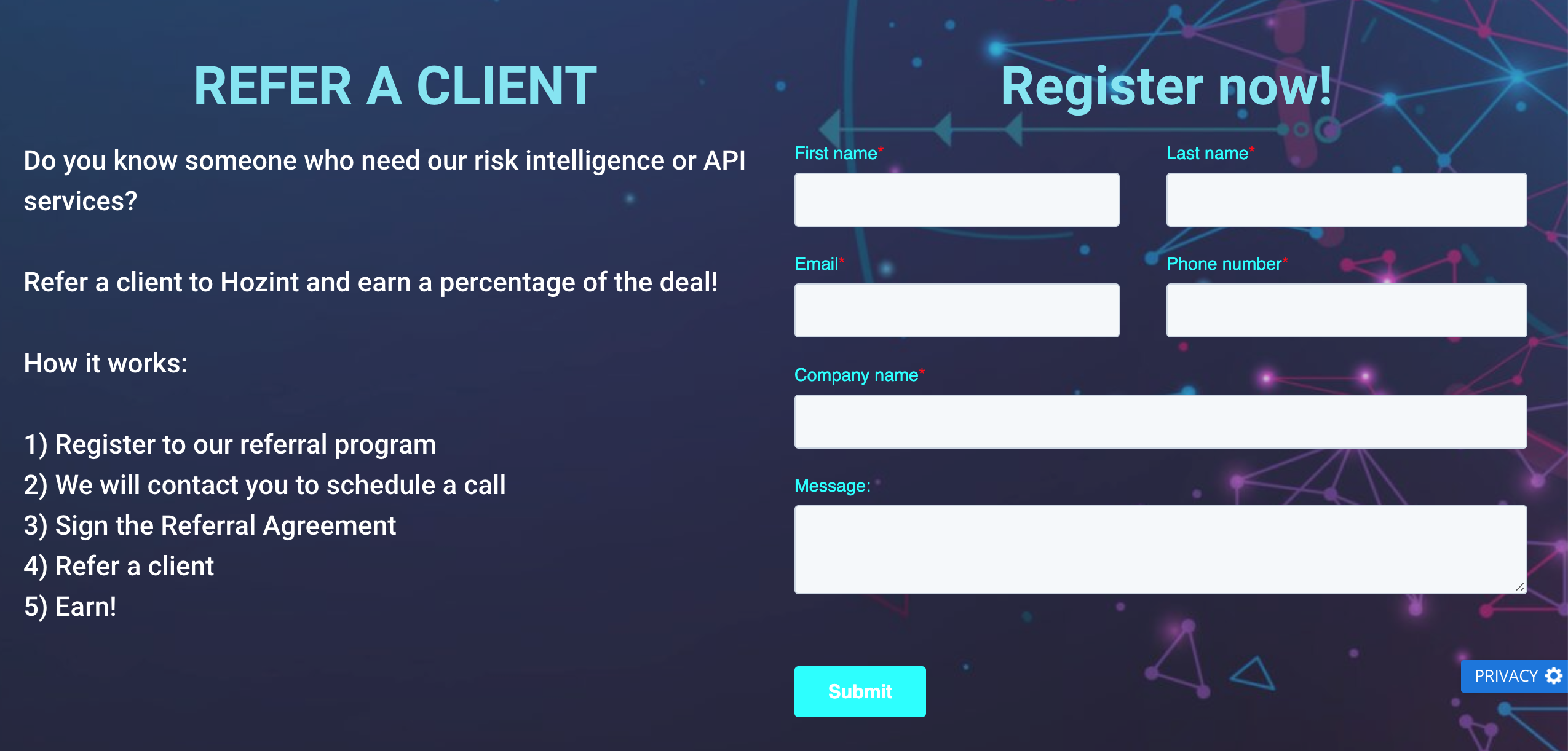 Referral program – HOZINT | Horizon Intelligence